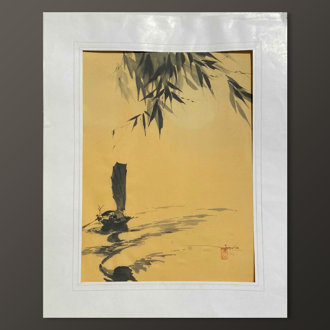 Encres sur soie (4) Tran Nguyen Dan, 34×45 - Galerie Persepolis